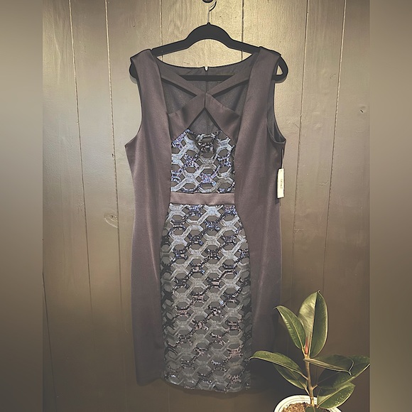 connected apparel | Dresses | Nwt Navy Blue Connect Apparel Sequins ...